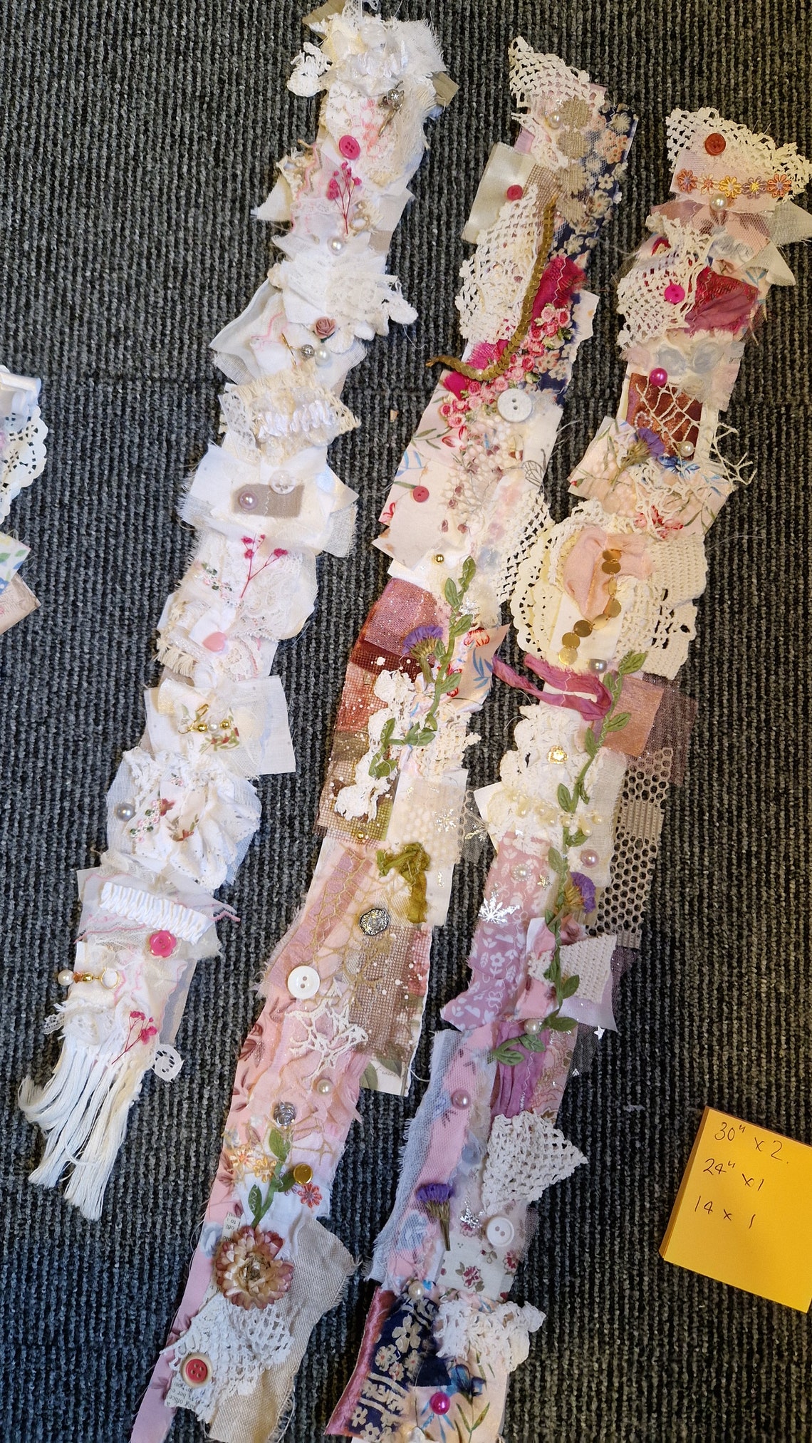 Lace Fabric Paper Snippets Ruffle Strips Junk Journal Scrapbooking ...