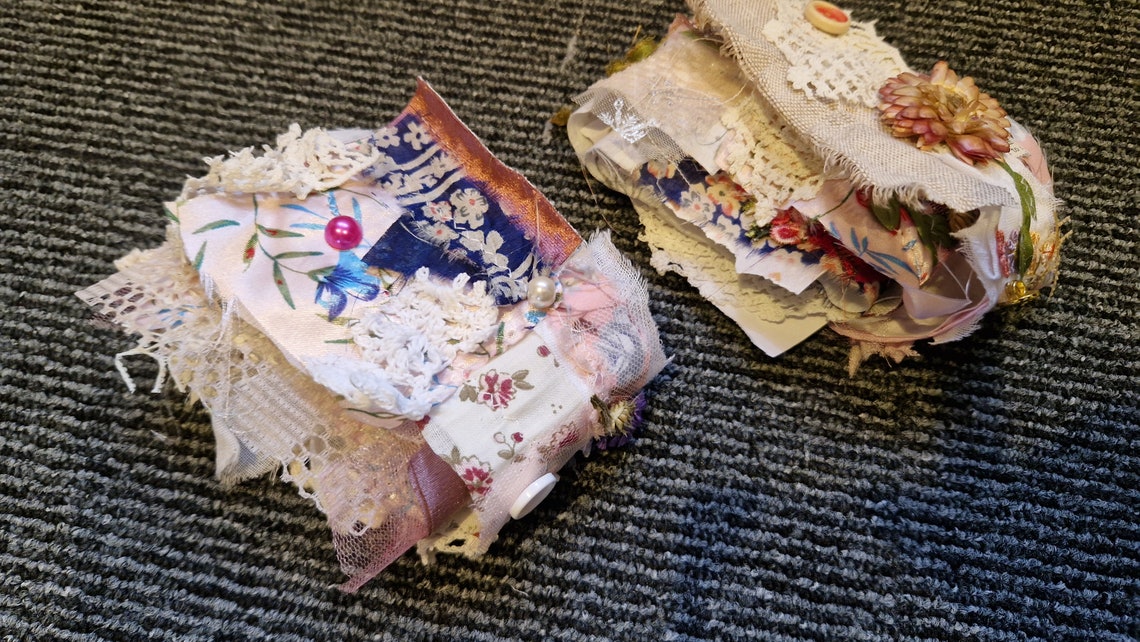 Lace Fabric Paper Snippets Ruffle Strips Junk Journal Scrapbooking ...