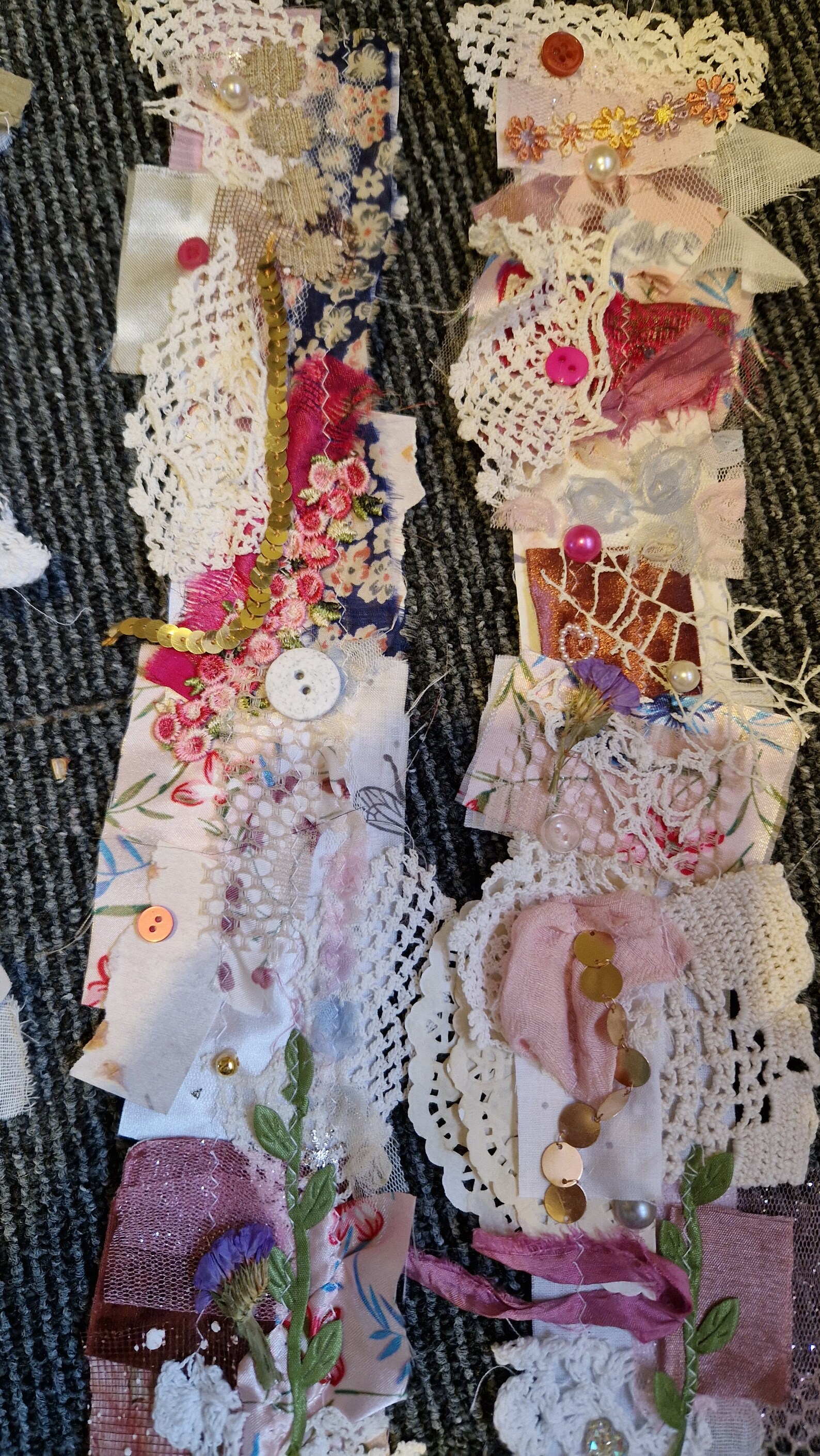 Lace Fabric Paper Snippets Ruffle Strips Junk Journal Scrapbooking ...