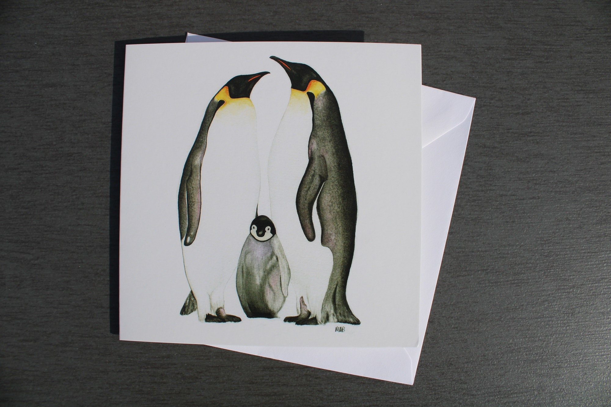 5 Penguin Greetings Cards Printed From Original Watercolour of a ...