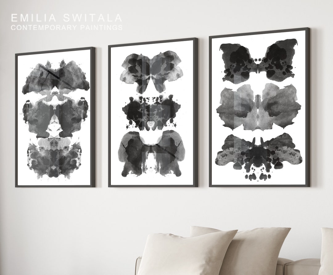 Rorschach Test Ink Blot Art Prints, Medical Art, Inkblot Wall Art ...
