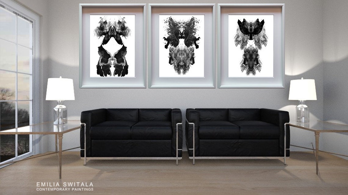 Rorschach Print Abstract Wall Art Therapy Office Decor Inkblot Test ...