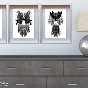Rorschach Print Abstract Wall Art Therapy Office Decor Inkblot Test ...