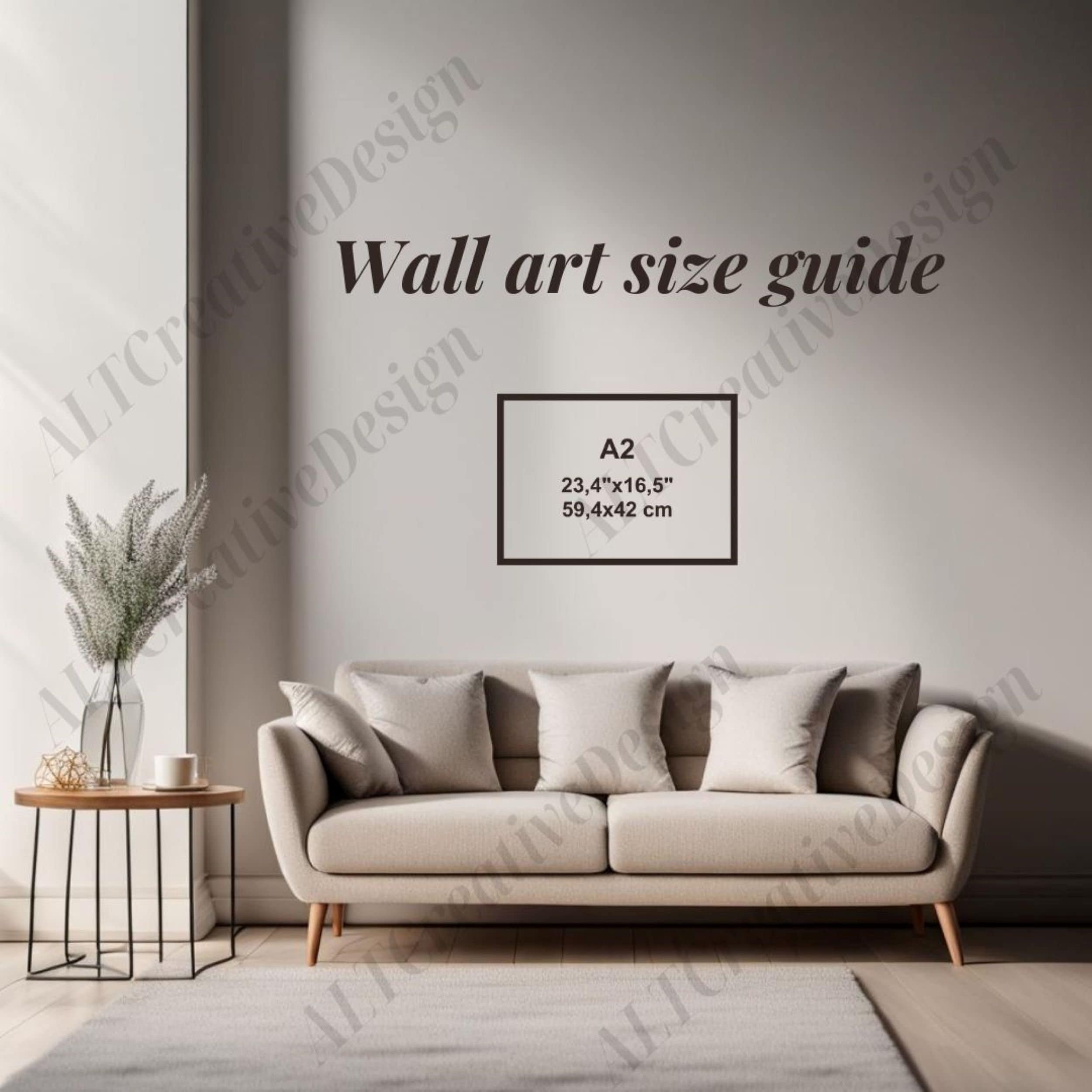 Wall Art Size Guide A0-A5 CANVA Editable Photo Frame Sizes Print Size ...