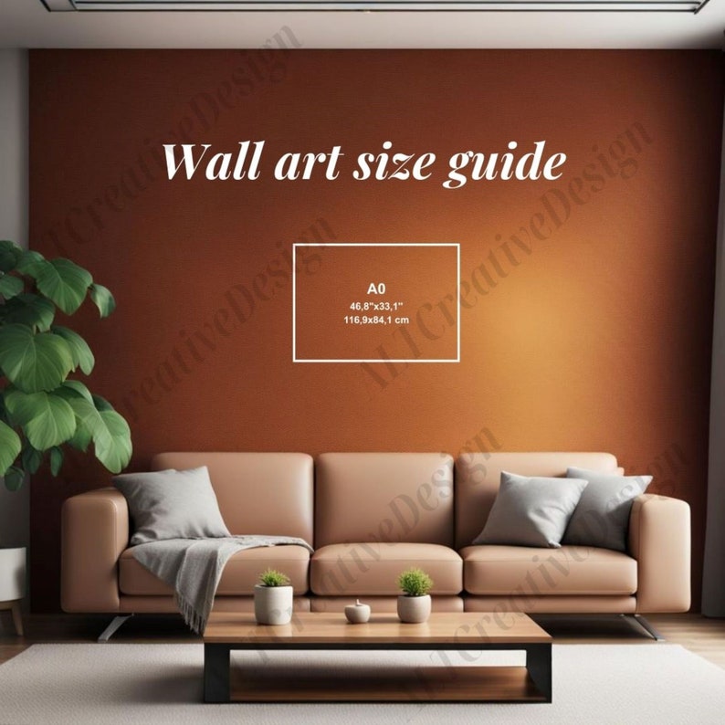 Wall Art Size Guide A0-A5 | CANVA Editable | Photo Frame Sizes | Print ...