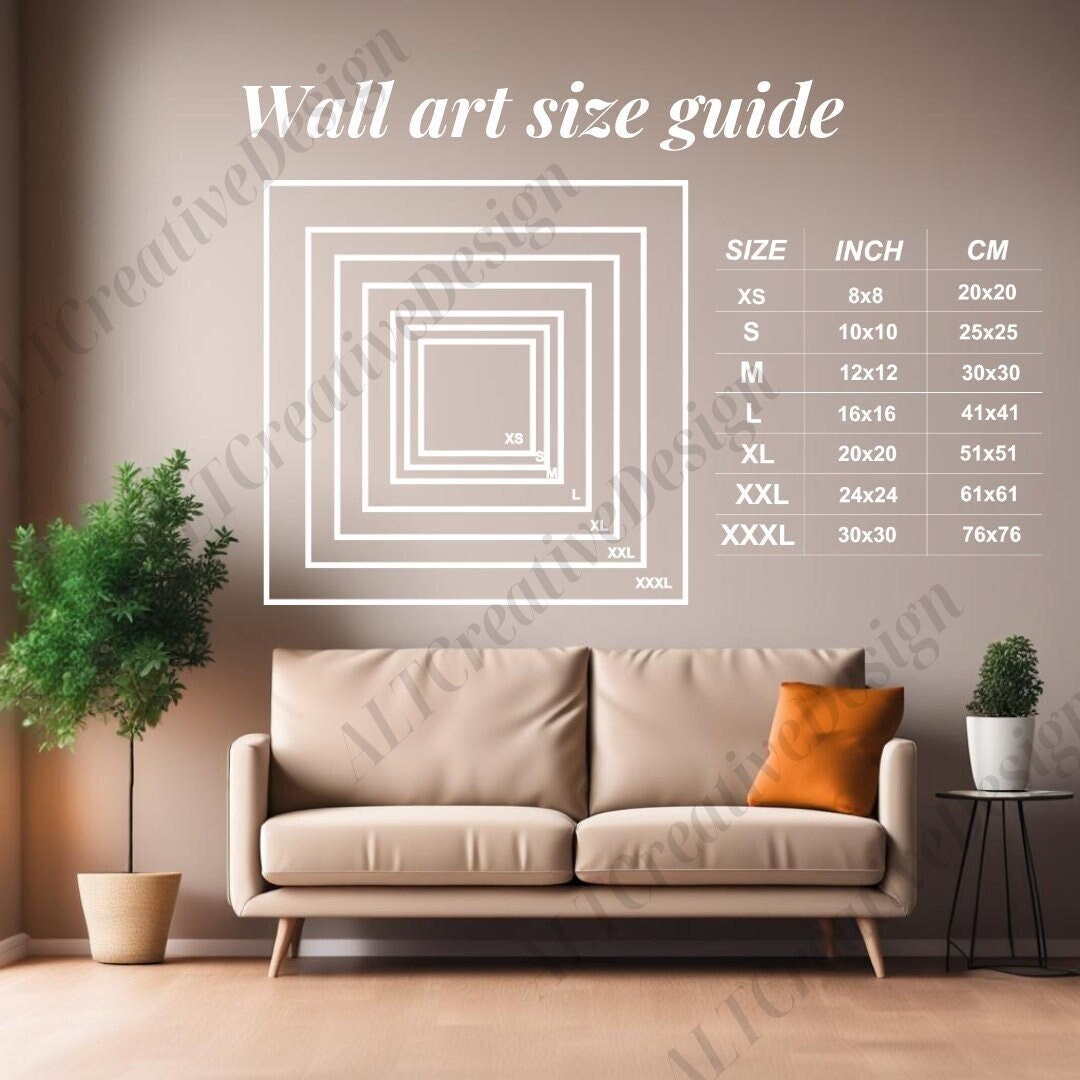 Wall Art Size Guide Photo Frame Sizes Print Size Guide - Etsy