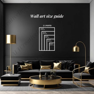 Wall Art Size Guide | CANVA Editable | Photo Frame Sizes | Print Size ...