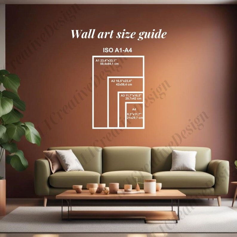 Wall Art Size Guide CANVA Editable Photo Frame Sizes Print Size Guide ...
