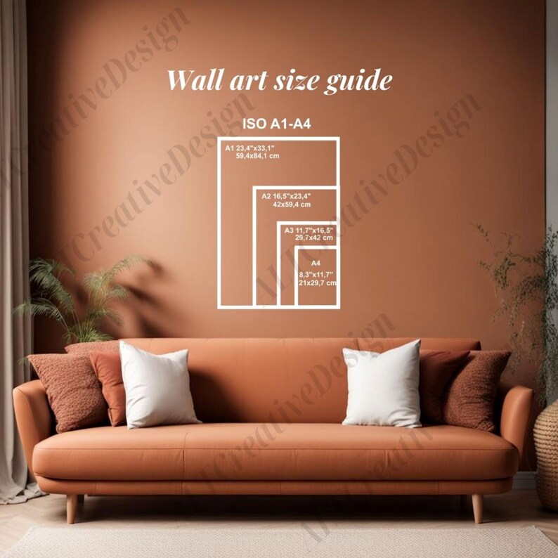 Wall Art Size Guide | CANVA Editable | Photo Frame Sizes | Print Size ...