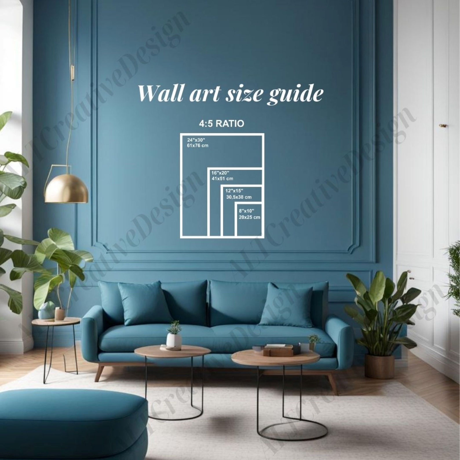 Wall Art Size Guide CANVA Editable Photo Frame Sizes Print Size Guide ...