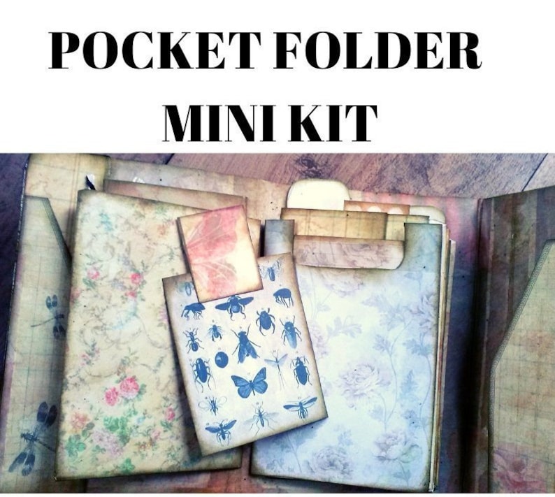 Pocket Folder Mini Journal Digital Kit! 10 PDF Page Digital Kit With a ...