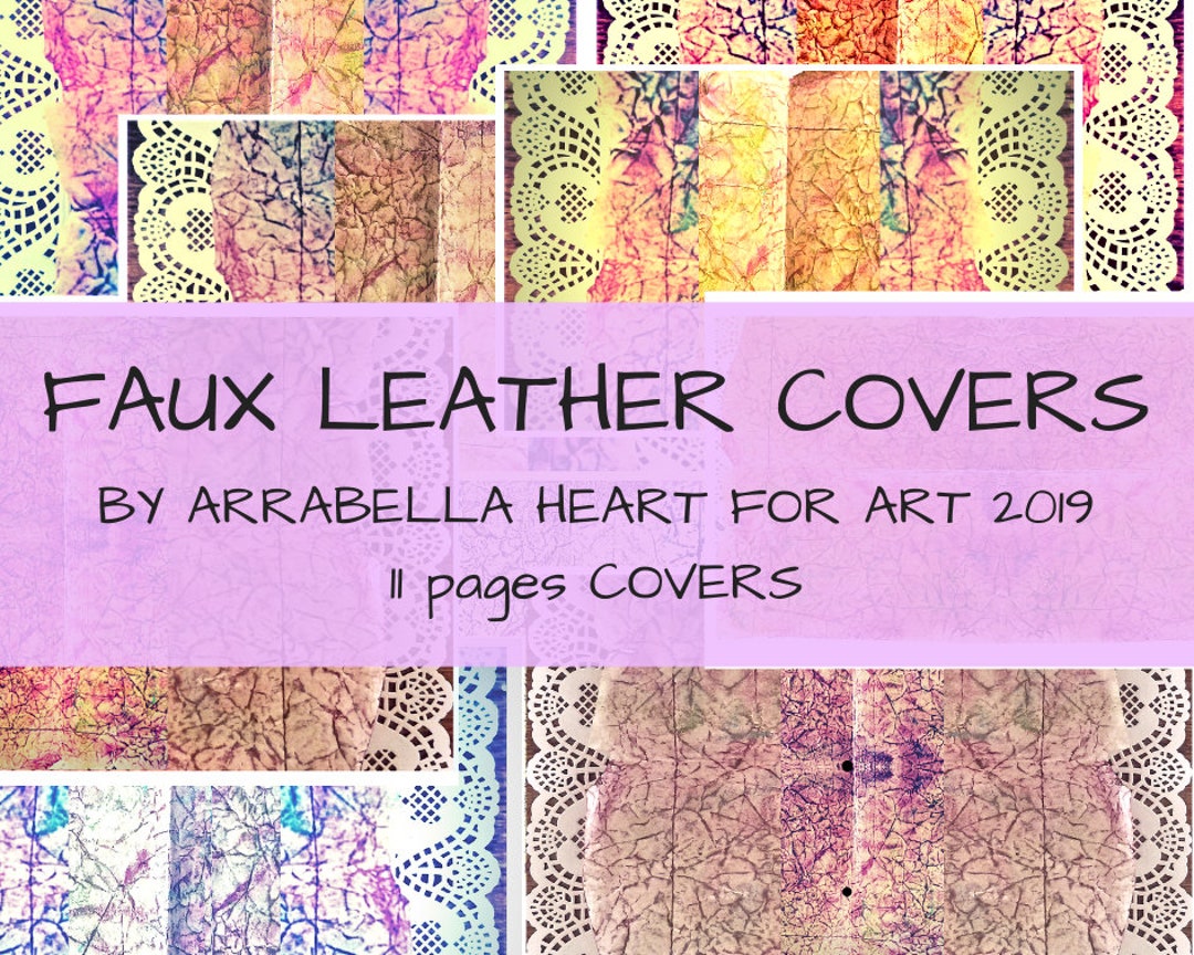 Faux Leather Cover/pages Kit, 11 Covers And/or Pages. With Beautiful ...