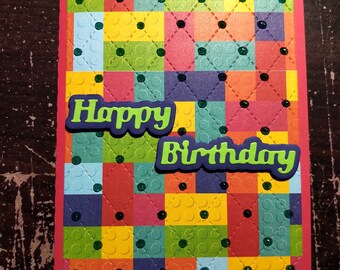 Superhero Building Blocks Happy Birthday Card Editable Kids Card Kids ...