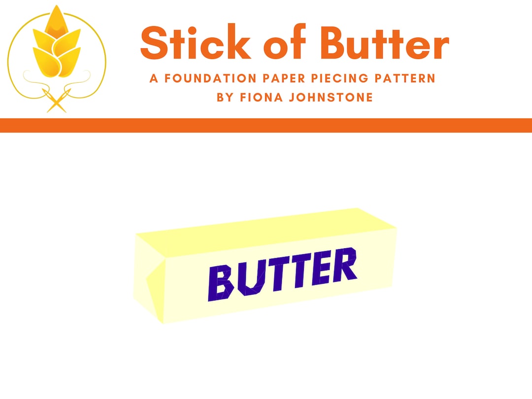 Stick of Butter Foundation Paper Piecing Pattern PDF, FPP Pattern ...