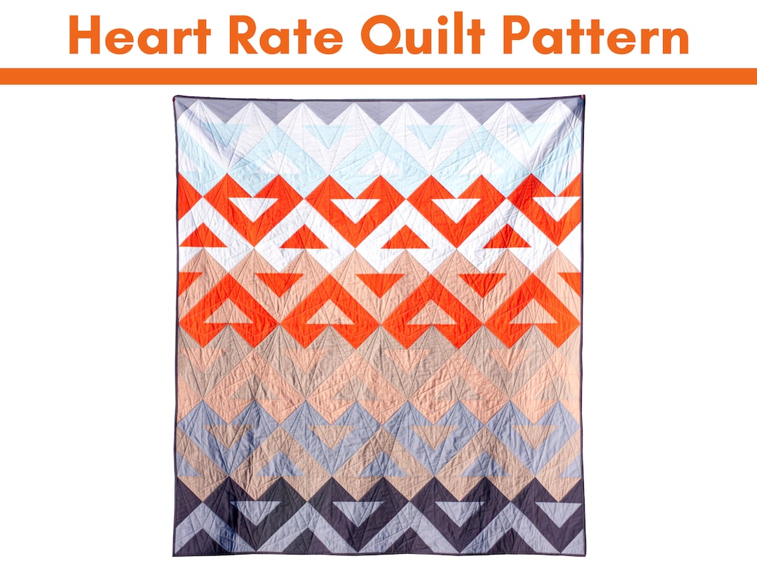 Heart Rate Quilt Pattern PDF, Modern Quilt Pattern for Beginners ...