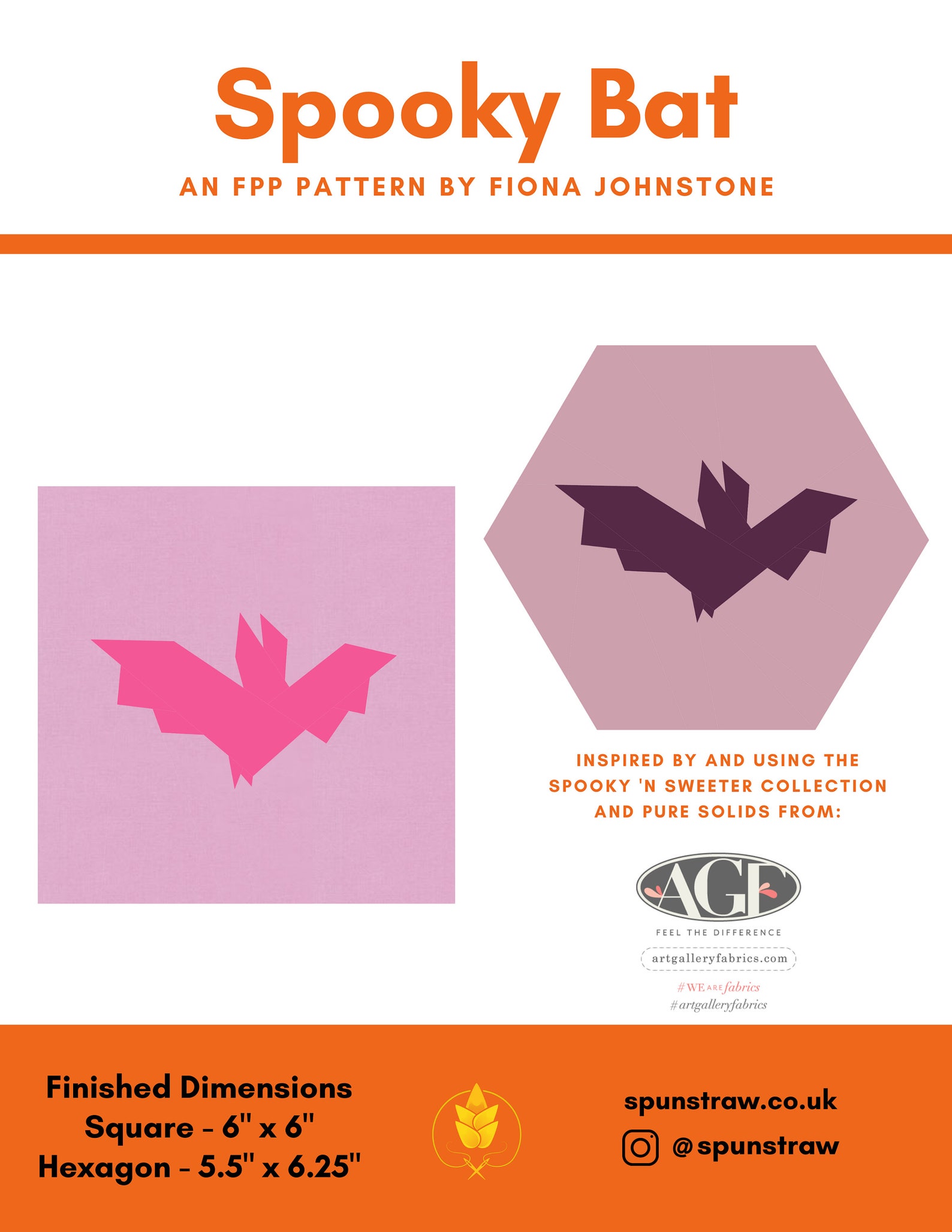 Spooky Bat Foundation Paper Piecing Pattern PDF Spooky and - Etsy