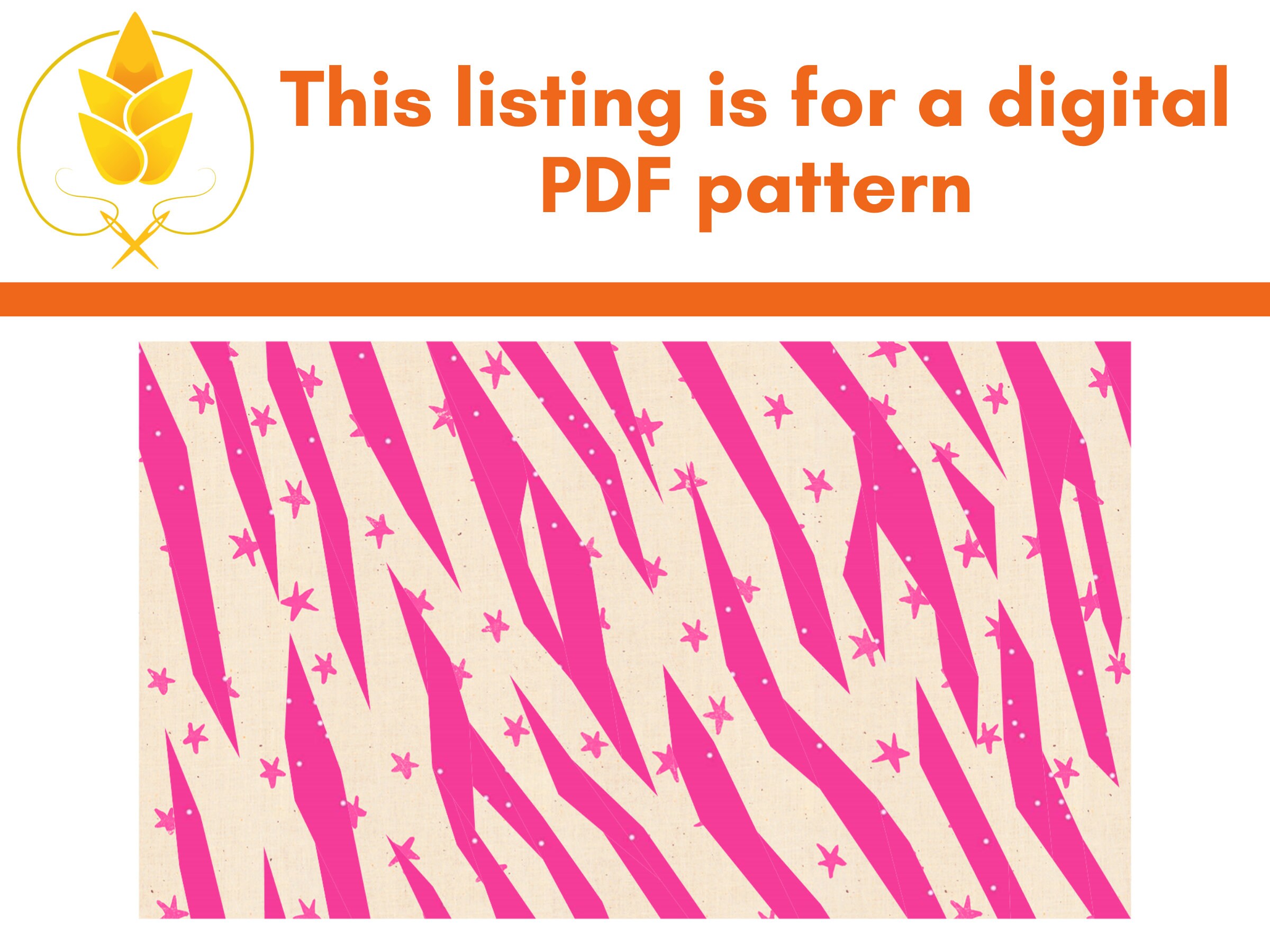 Tiger Print Quilt Block PDF Pattern Repeating Block Quilt - Etsy