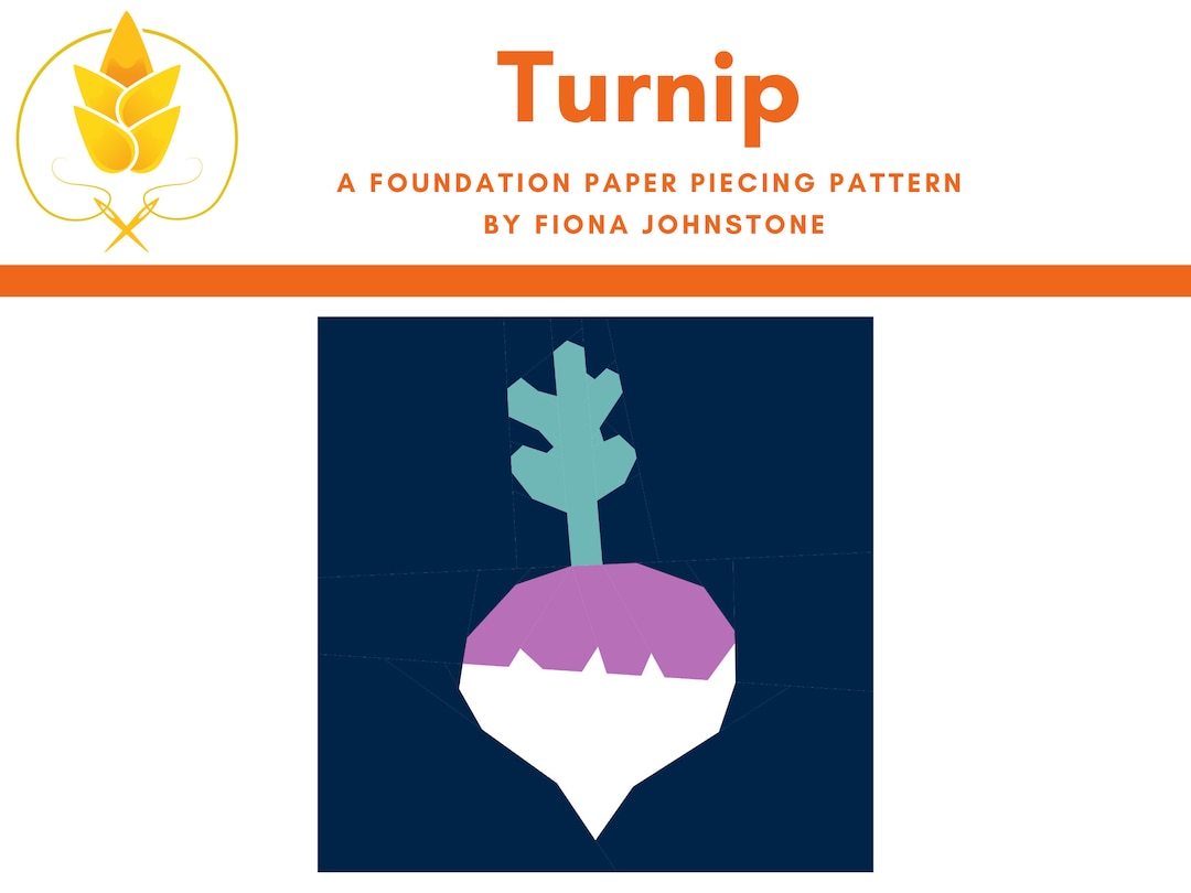 Turnip Foundation Paper Piecing PDF Pattern, Turnip FPP Pattern ...