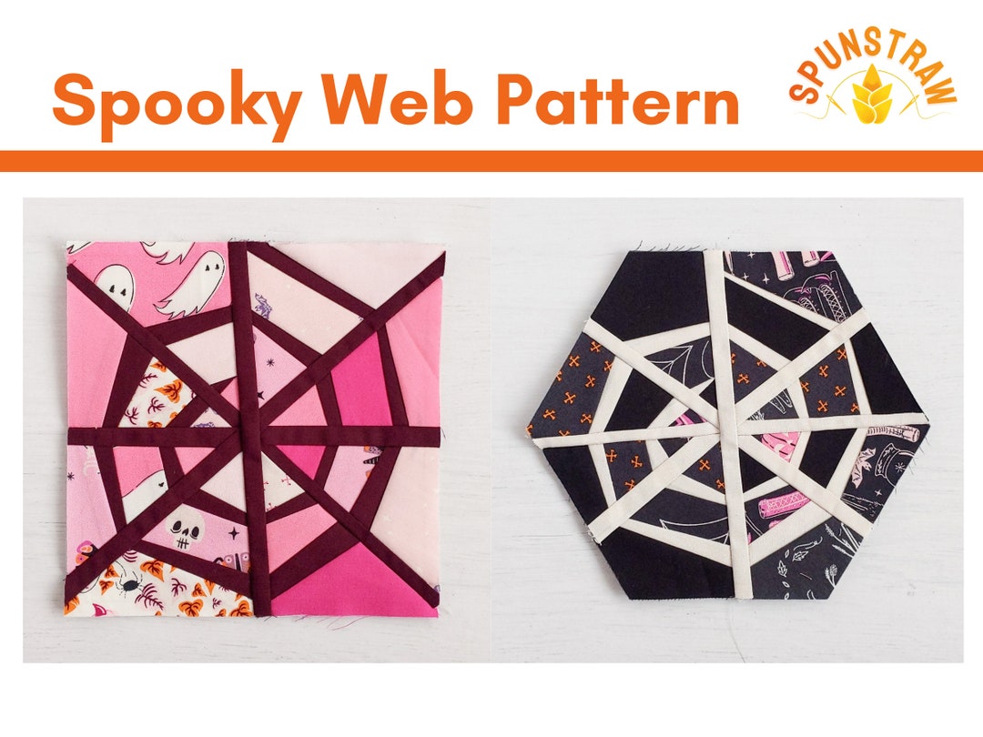 Spooky Web Foundation Paper Piecing Pattern PDF, Spooky and Sweeter Web ...