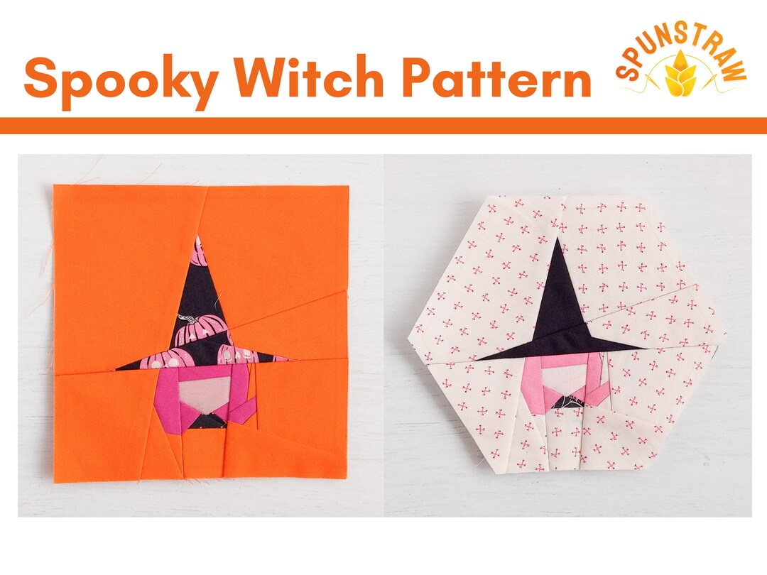 Spooky Witch Foundation Paper Piecing Pattern PDF, Spooky and Sweeter ...