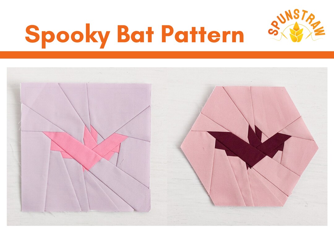 Spooky Bat Foundation Paper Piecing Pattern PDF, Spooky and Sweeter Bat ...