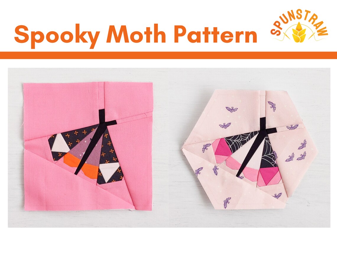 Spooky Moth Foundation Paper Piecing Pattern PDF, Spooky and Sweeter ...
