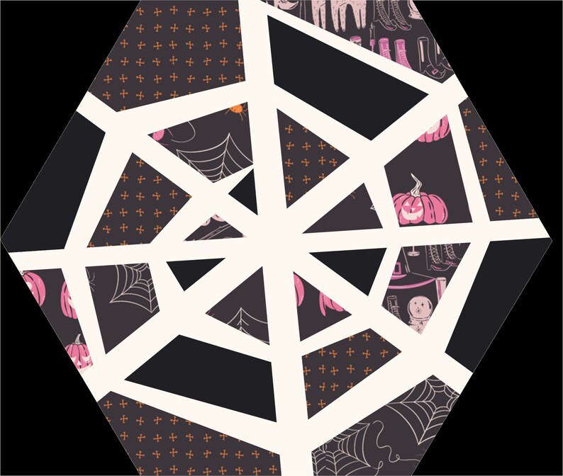 Spooky Web Foundation Paper Piecing Pattern PDF, Spooky and Sweeter Web ...