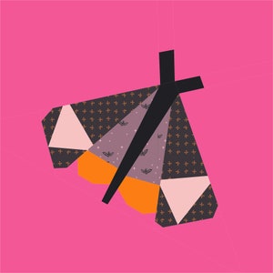 Spooky Moth Foundation Paper Piecing Pattern PDF, Spooky and Sweeter ...