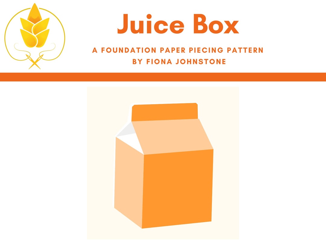Juice Box Foundation Paper Piecing Pattern PDF, Milk Carton FPP, PDF ...