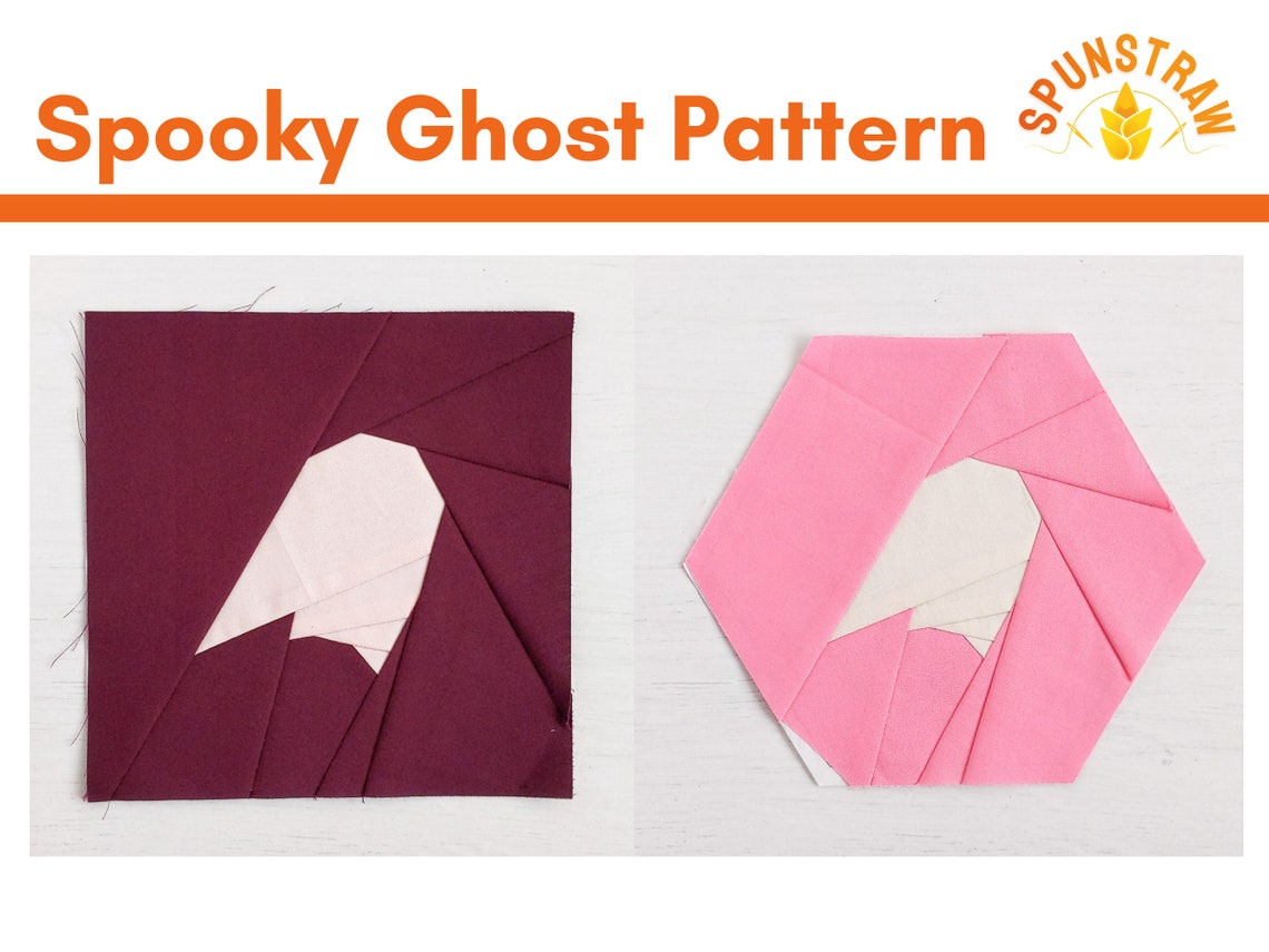 Spooky Ghost Foundation Paper Piecing Pattern PDF Spooky and | Etsy