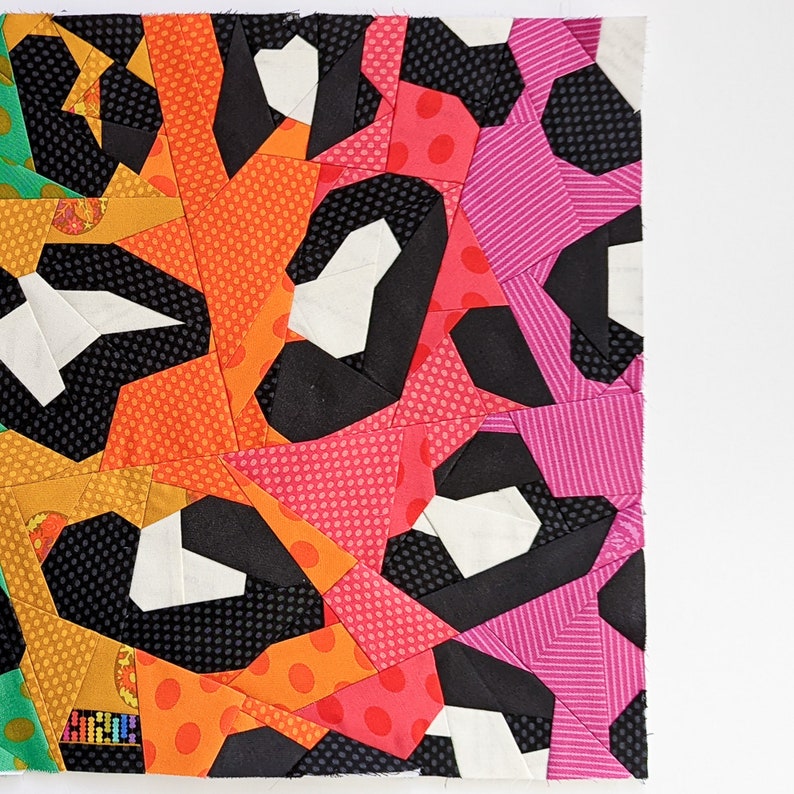 Leopard Print Quilt Block PDF Pattern, Repeating Block, Quilt Pattern ...