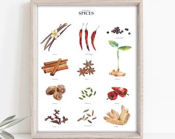 Herbs Spices Poster - Etsy