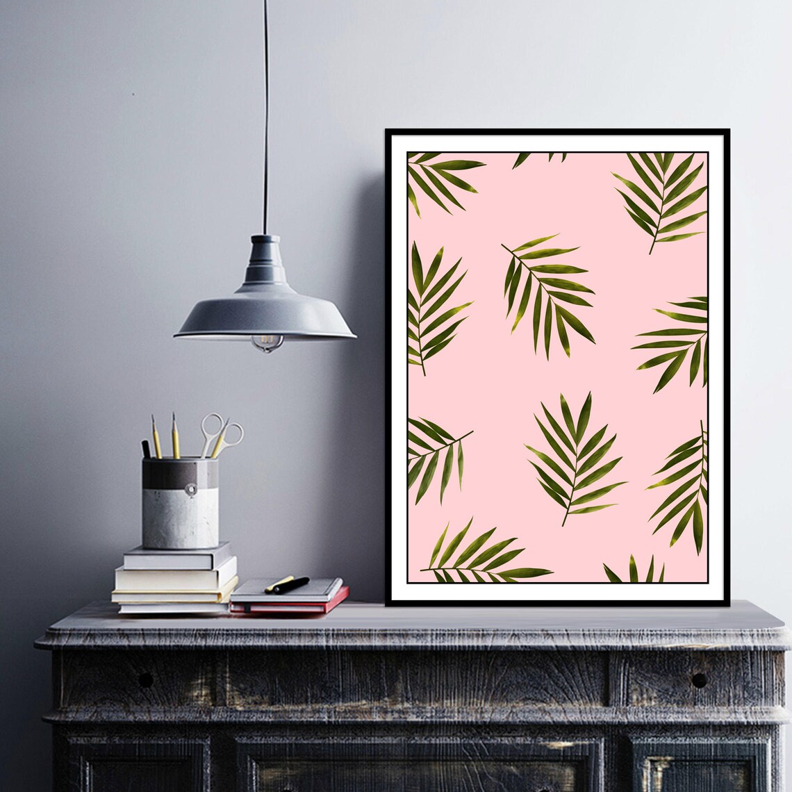 Palm Leaves Tropical Poster Palm Wall Art Decor Palm Leaves | Etsy