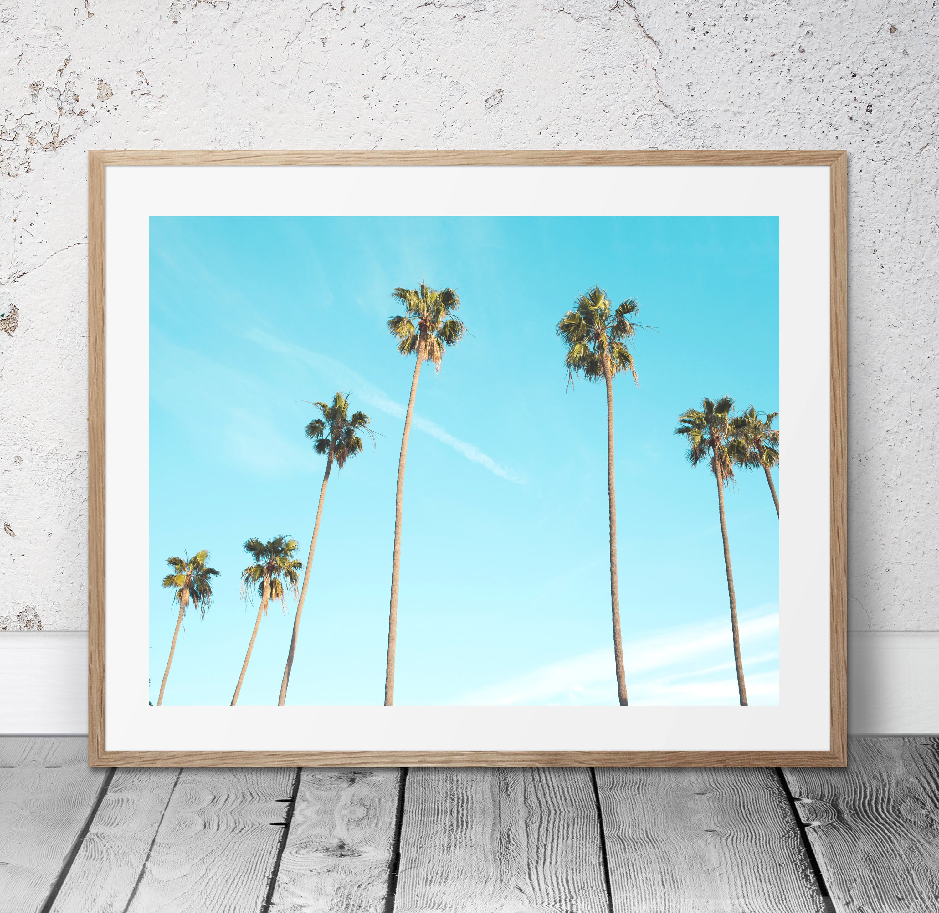 Tropical Prints Set of 4 Tropical Posters Palms Blue Sky - Etsy