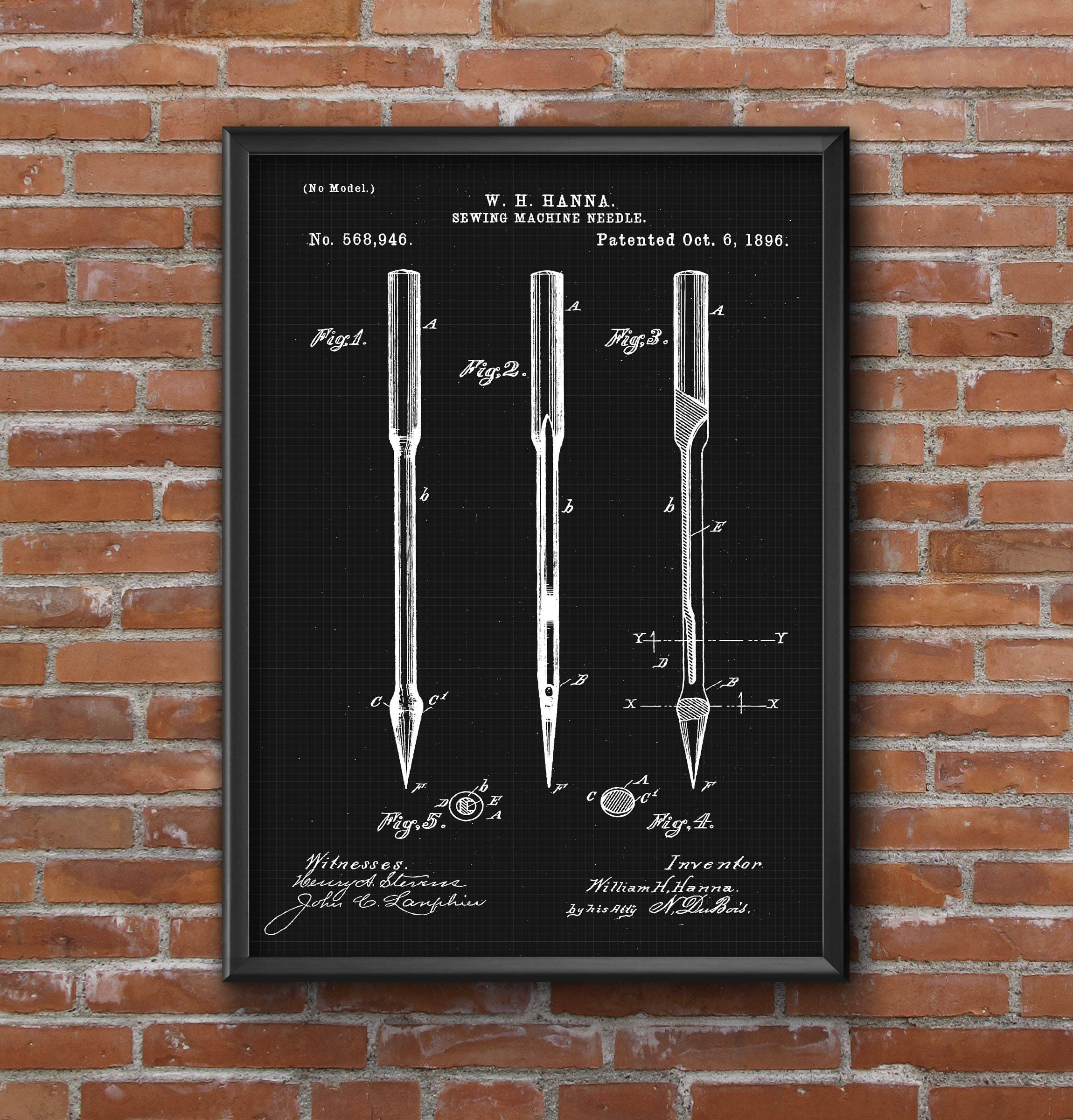 Sewing Machine Needle Print Vintage fashion lover gift | Etsy