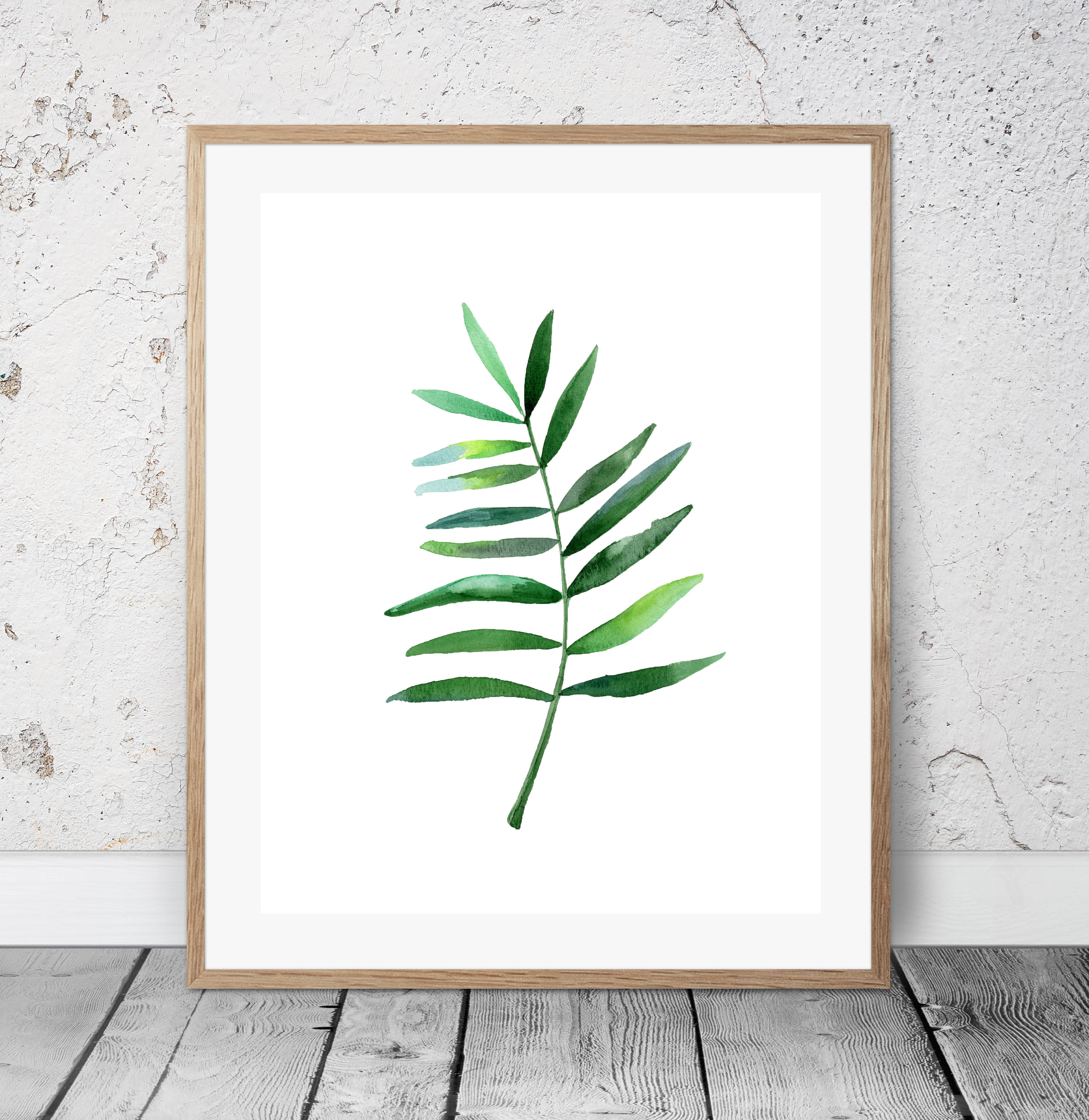 Tropical Art Set of 6 Watercolor Botanical Posters Palm Leaf | Etsy