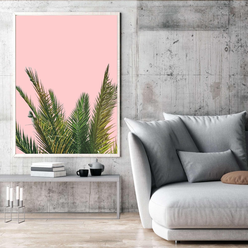 Palm Tree tropical poster Palm wall art decor Palm leaves | Etsy