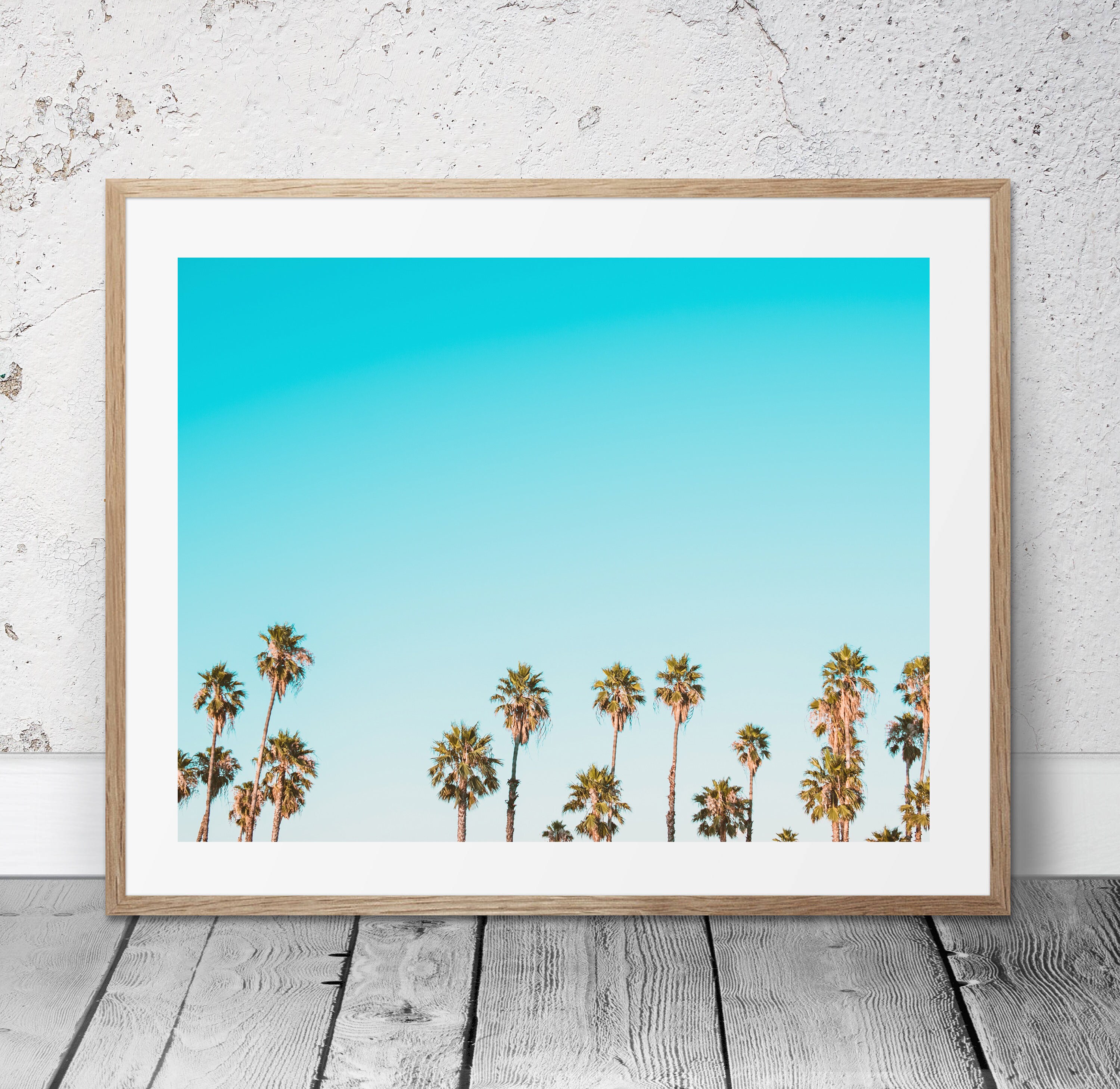 Tropical Prints Set of 4 Tropical Posters Palms Blue Sky - Etsy