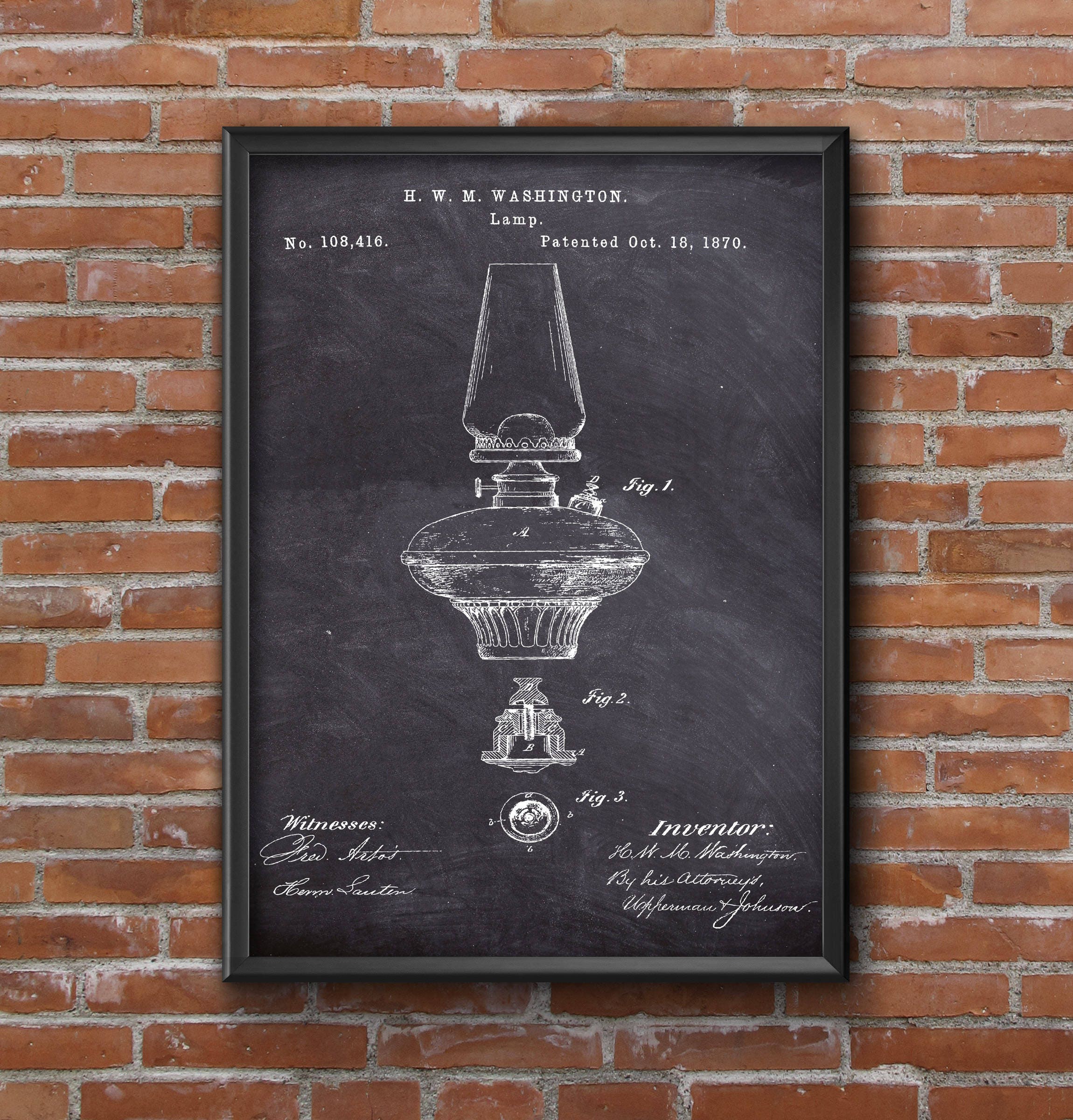 Lamp Patent Patent Prints Lamp Poster Vintage Lamp - Etsy