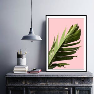 Banana Leaf Tropical Poster Banana Wall Art Decor Tropical Leaf ...