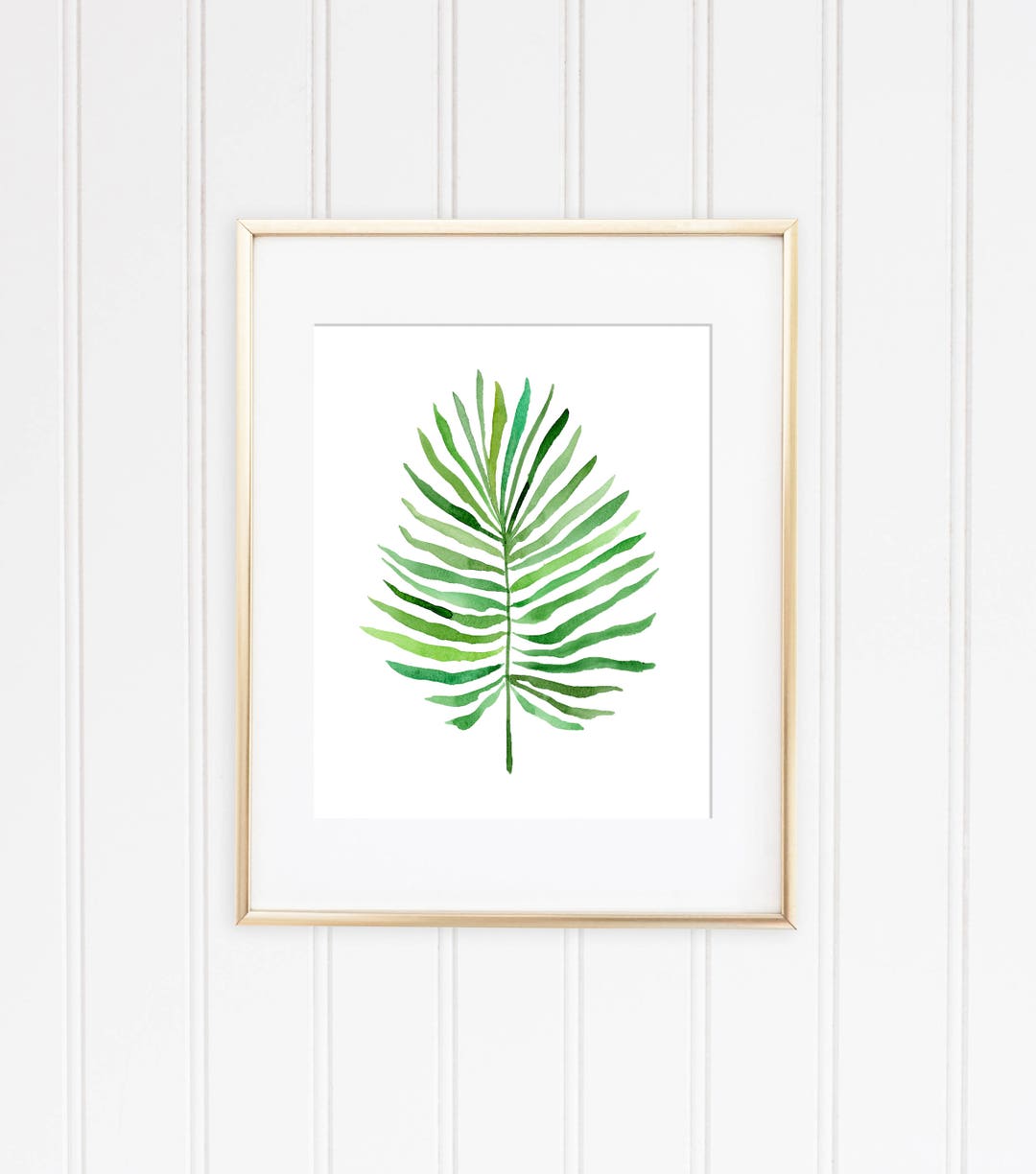 Palm Leaf Watercolor Poster, Watercolor Palm Print, Tropical Plant ...