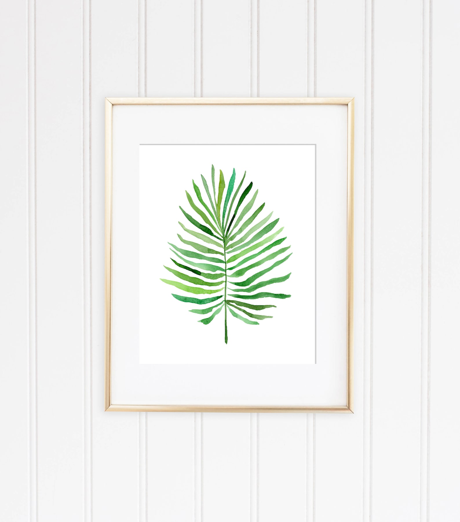 Palm Leaf Watercolor Poster Watercolor Palm Print Tropical | Etsy