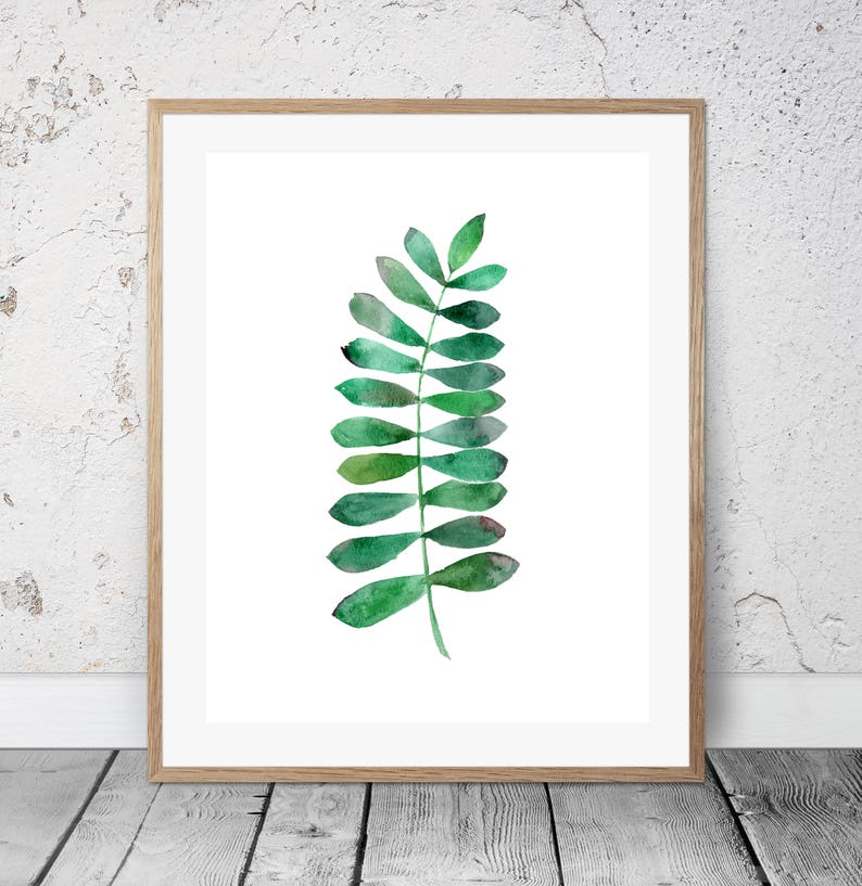 Tropical Art Set of 6 Watercolor Botanical Posters Palm Leaf - Etsy
