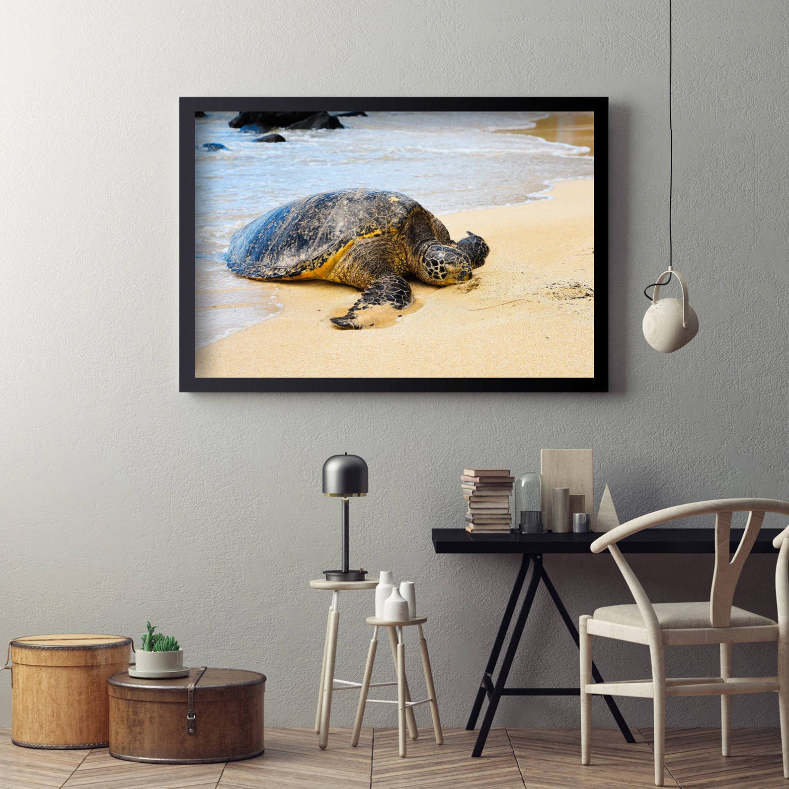 Sea Turtle Poster Tropical Print Sea Turtle Wallpaper Animal | Etsy