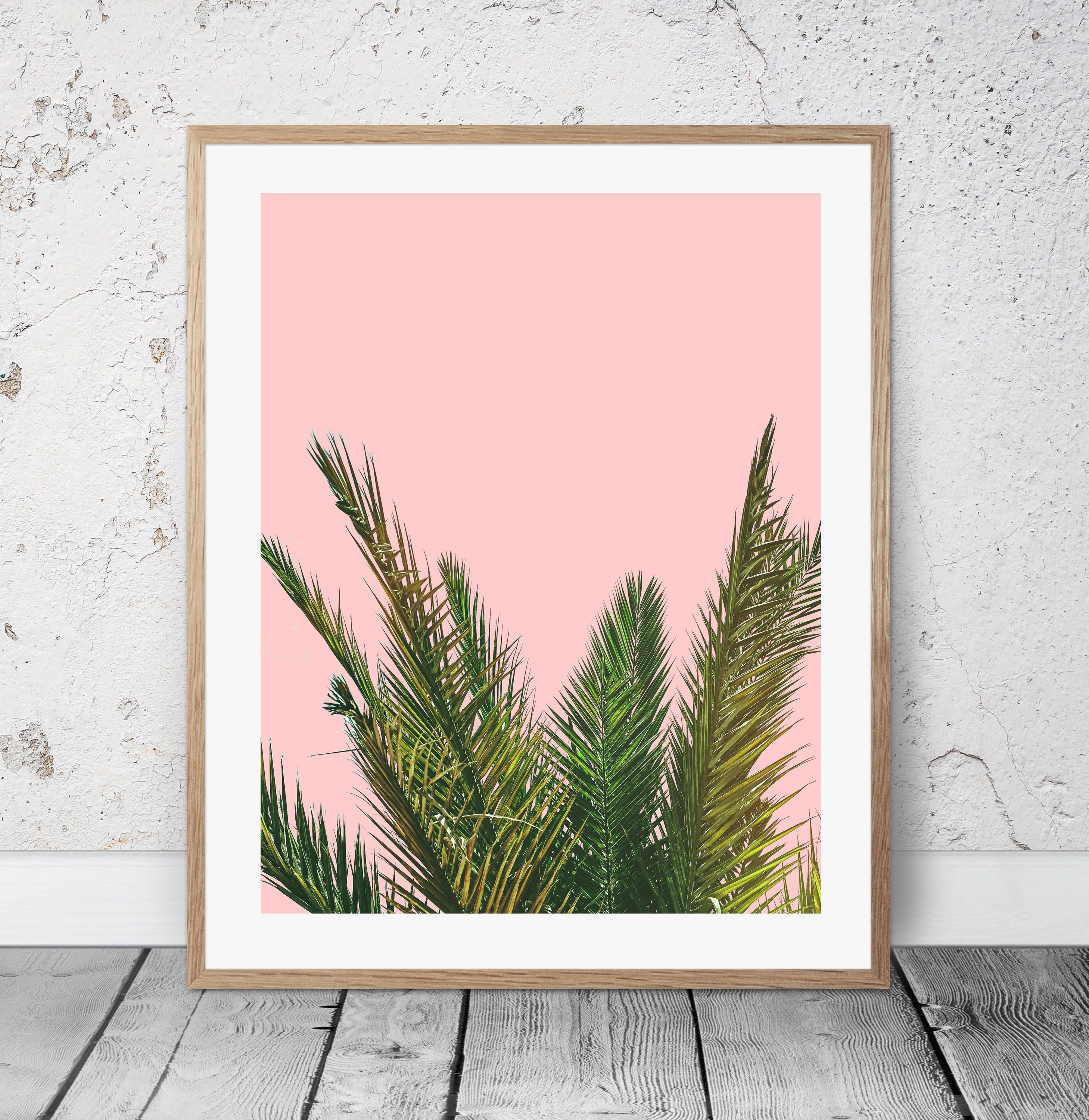 Palm Tree Tropical Poster Palm Wall Art Decor Palm Leaves | Etsy