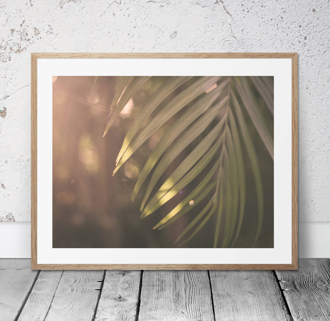 Palm Leaf Tropical Poster Tropical Pint Palm Leaf Decor Tropical ...