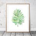 Palm Leaf Watercolor Poster, Watercolor Palm Print, Tropical Plant ...