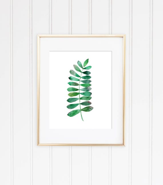 Palm Leaf Watercolor Poster Watercolor Palm Poster Tropical | Etsy