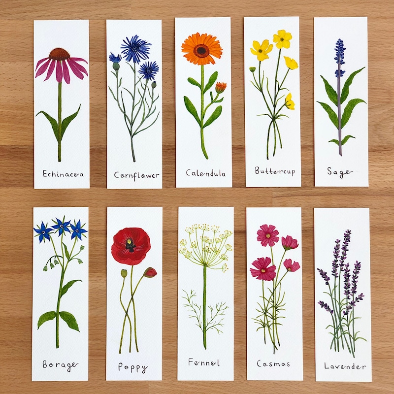Botanical Bookmark - Etsy