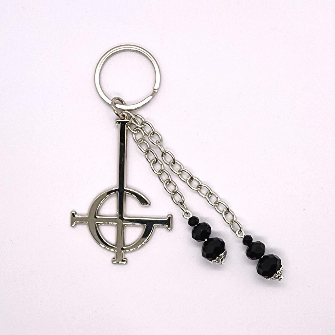 Grucifix Key Ring Large | Ghost Band Key Ring, Gothic Gifts, Gothic ...